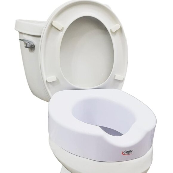 Carex | Bath | Carex Toilet Seat Riser Raised Toilet Seat Adds 4 Inches ...